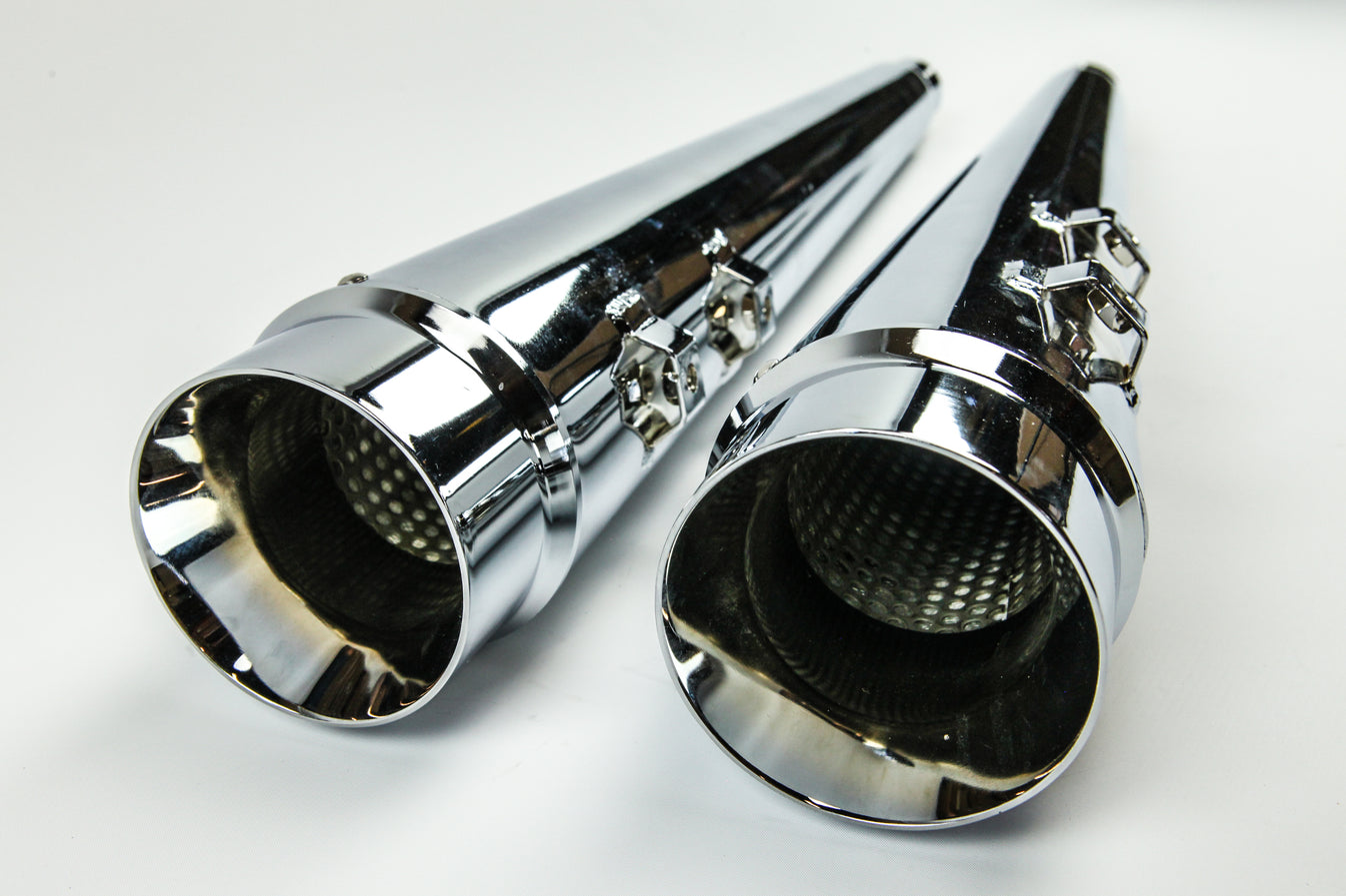 1995-2015 Harley Davidson Touring Pipes Megaphone Slip-On Mufflers Exh ...